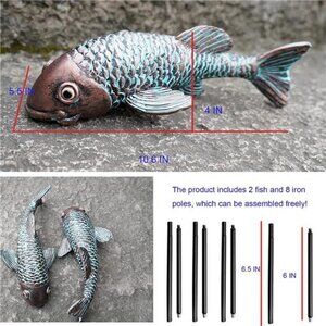 Boutique | Accents | Koi Fish Garden Statues Set Of 2 Bronze Outdoor ...
